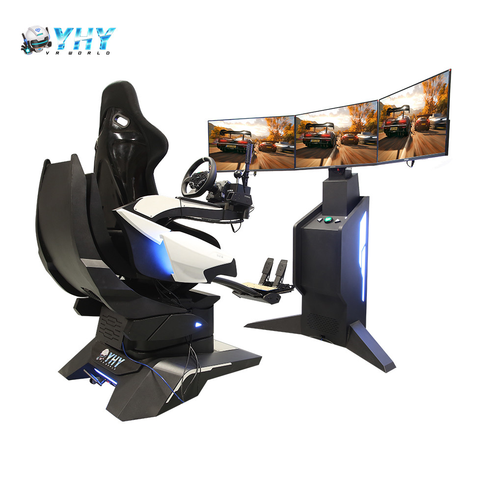 Arcade 3dof Racing Simulator Driving Chair Seat Bracket Pedals Game Machine